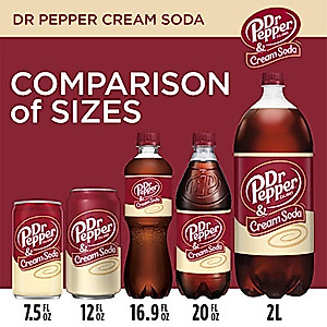 Dr Pepper & Cream Soda, .5 L bottles, 6 pack