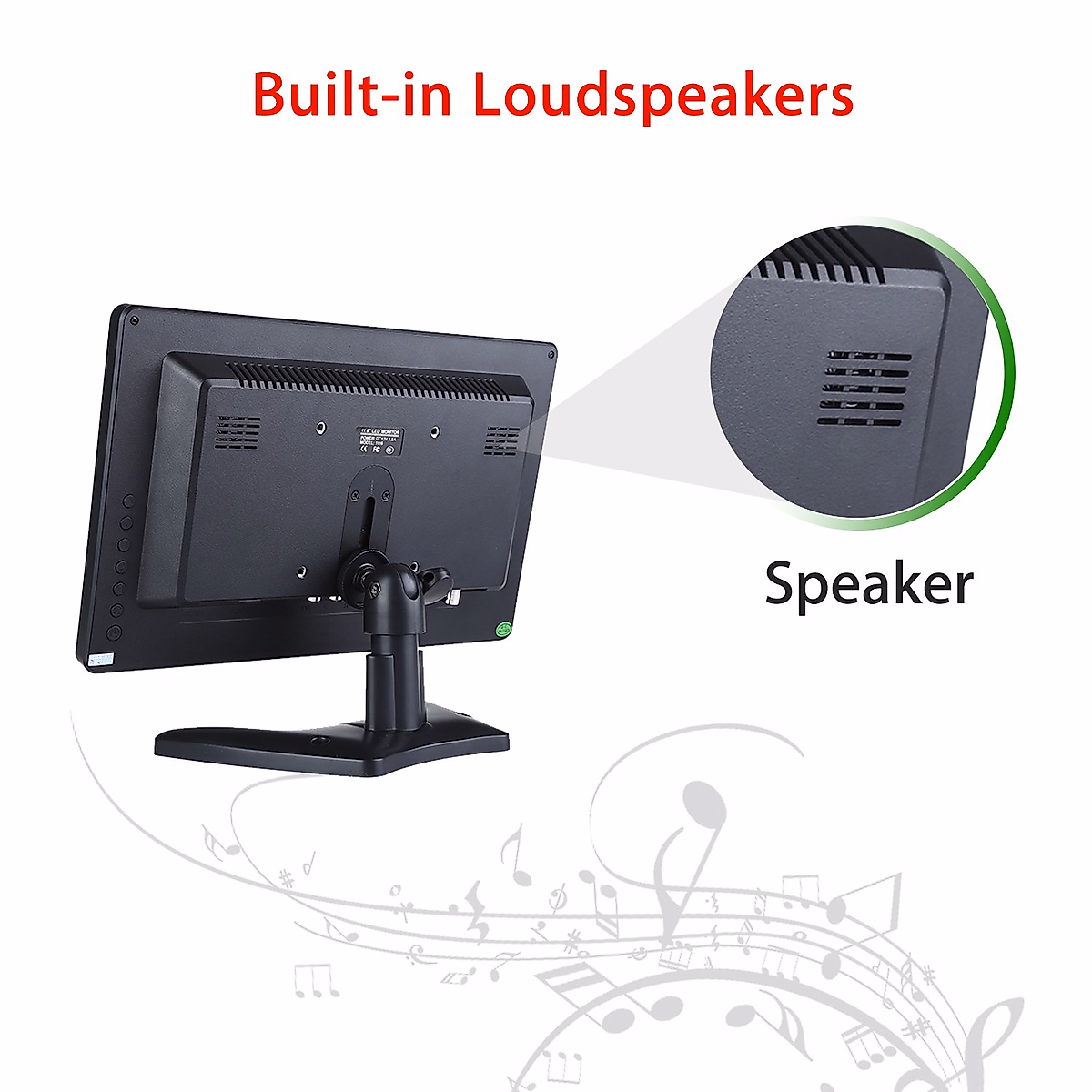 Eyoyo 12 inch HD 1920x1080 IPS LCD HDMI Monitor Screen Input Audio Video Display with BNC Cable for PC Computer Camera DVD Security CCTV DVR Home Office Surveillance