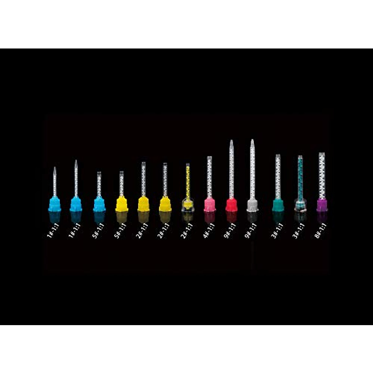 S&Dent USA FDA & TUV CE 1 Bag = 50PCS Dental Silicone HP Mixing Tips 1# = Short 1:1 for VOCO