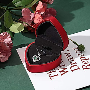 Zomodia Sterling Silver Personalized 2 Names Necklace with 2 Heart Simulated Birthstone Couple Pendant Necklace for Women (Silver)