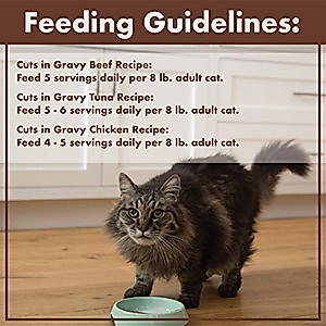 NUTRO Grain Free Natural Wet Cat Food Cuts in Gravy Beef Recipe, Tuna Recipe, and Chicken Recipe Variety Pack, (24) 2.64 oz. PERFECT PORTIONS Twin-Pack Trays