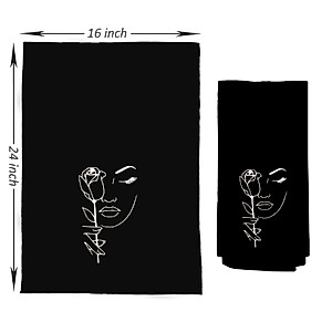 NEGIGA Gifts for Black Woman Girl, African American Gifts, Black Girl Magic Hand Towels,Black Girl Stuff, Boho Hand Towels for Bathroom, Set of 4