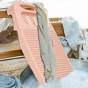 ERZU Large Washboard, Hand Wash Board, Washboard for Laundry Large, High Toughness Laundry Board Household, 17.7x7.8in (Pink)