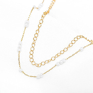 Reetan Pearl Belly Chain Gold Waist Chains Beach Bikini Waist Chain Belt Fashion Waist Accessories for Women and Girls