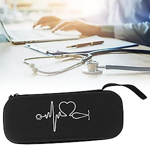 MESSTIME Hard Stethoscope Case Large Stethoscope Carrying Case Shockproof EVA Stethoscope Storage Bag for Nurse Accessories