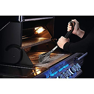 Triple-Row Grill Brush Napoleon Triple-Row BBQ Grill Cleaning Brush with Stainless Steel Bristles for Cast Iron Cooking Grates, for Cast Iron Cooking Grids, Barbecue Cleaning Brush Accessory