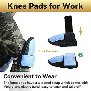 JMCUHYD Work Knee Pads For Men Construction - Soft Foam Leather Knee pad -Waterproof, Comfortable Extra Wide Strap -Anti Slip Knee Supporter Garden, Floor, Roof, Repair Work Kneepads for Adult