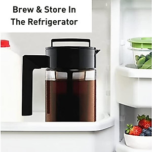 Ucraft Kitchen Cold Brew Coffee Maker – 1.5 Quart – Serve and Store Pitcher for Iced Coffee – Shatterproof – Leak Proof – Fits Most Refrigerator Doors