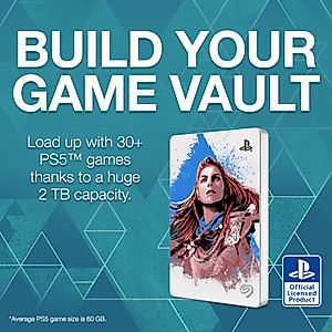 Seagate Horizon Forbidden West Limited Edition Game Drive for PlayStation Consoles, 2 TB, External Hard Drive - USB 3.2 Gen1, Officially-Licensed (STLM2000200)