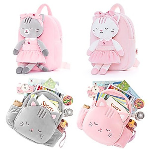 Lazada Stuffed Cat Dolls Animal Kitty Plush Toy Baby Girl Gifts White with Hair Band 16"