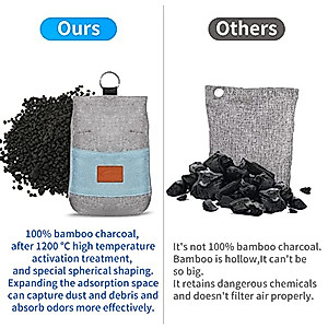 6 Pack Nature Fresh Charcoal Air Purifying Bag Charcoal Bags Odor Absorber, Closet Deodorizer Smoke Closet Car Fridge Shoe Dog Odor Bathroom Gym Refreshers Eliminator, Work From Home Essentials.