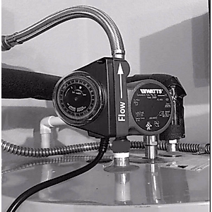 Watts Premier Extremely Quiet Instant Hot Water Recirculating Pump System with Built-In Timer for Tank Water Heaters, 6.2 Inches x 6.0 Inches x 5.0 Inches Device + Equipment