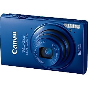 Canon PowerShot ELPH 320 HS 16.1 MP Wi-Fi Enabled CMOS Digital Camera with 5X Zoom 24mm Wide-Angle Lens with 1080p Full HD Video and 3.2-Inch Touch Panel LCD (Blue)