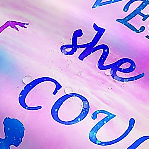 Girls Ballet Shower Curtain, Kids Ballet Dancer Bath Curtain Tie Dye Dancing Ballerina Bathroom Shower Curtains, Patchwork Plaid Dreamy Girly Cloth Fabric Bathroom Decor Set With Hooks, 72" W X 78" L