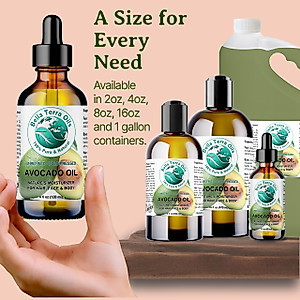 Bella Terra Oils - Avocado Oil 16 oz - Harness The Nutrient Power of Pure Avocado, High in Antioxidants & Omega-3, Luxurious Carrier Oil Experience
