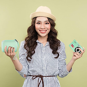 Carrying & Protective Case for Digital Camera, AbergBest 21 Mega Pixels 2.7" LCD Rechargeable HD/Kodak Pixpro/Canon PowerShot ELPH 180/190 / Sony DSCW800 / DSCW830 Cameras for Travel - Light Green