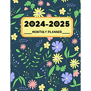 2024-2025 Monthly Planner: Large Print 2 Year Calendar 24-25 With Holidays