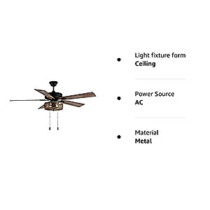 RIVER OF GOODS 52 Inch LED Modern Farmhouse Ceiling Fan with Light - Rustic Ceiling Fans with Lights - Elegant Industrial Fan with Mesh Metal Caged Shade - Brown