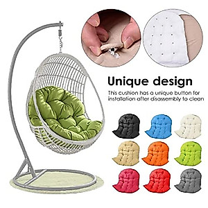 Swing Hanging Basket Chair Cushion Outdoor Indoor Egg Balcony Garden Rocking Chair Rattan Chairs Cushions Seat Mat(Cushion Only) Red