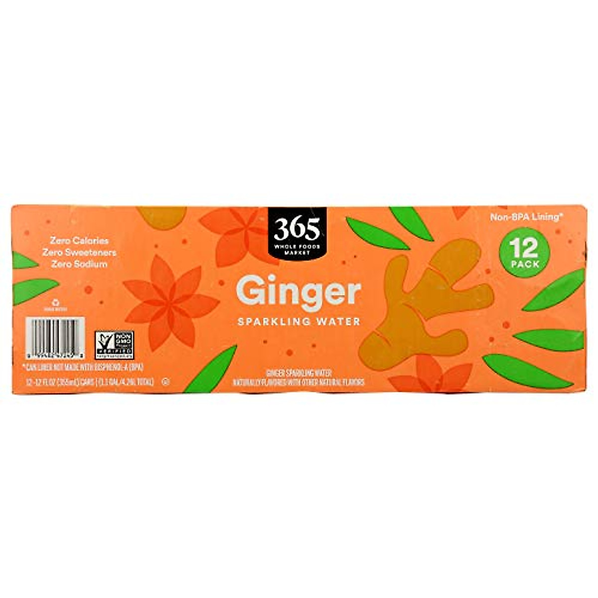 365 by Whole Foods Market, Sparkling Ginger Water 12Pk Cans, 12 Fl Oz