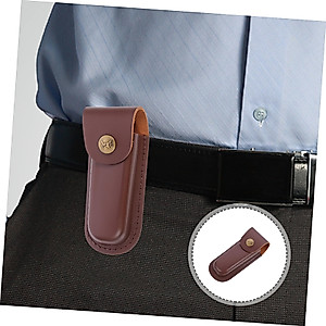 Leather Case Leather Sheaths Pocket Shop Sheaths Tool Pouch Belt Cutter Leather Leather Blade Cover Kitchen Small Holder Skin