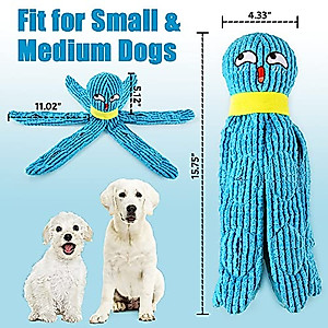 TOTARK Snuffle Octopus Dog Toys for Large Dogs, Snuffle Toys Treat Puzzle Games for Dogs Mental Stimulation Enrichment Toys, Squeaky Interactive Crinkle Dog Toys for Boredom Foraging Training