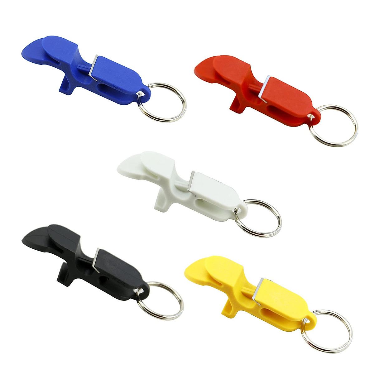 5-PCS box pack shotgun tools beer bottle opener-5color package-beer serving shotgun tools-including stainless steel ring, rugged 66 nylon drinking multi-function accessories
