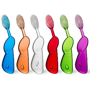 Radius Toothbrush Bundle - 1 Original Left Hand Toothbrush + 1 Travel Case [Colors May Vary]
