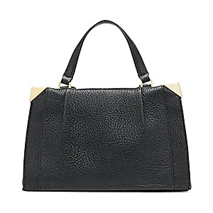 Calvin Klein Fern Triple Compartment Satchel, Black/Gold