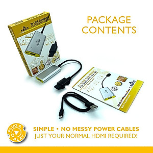 Kaico Nintendo 64 HDMI Adapter, N64 to hdmi for Nintendo 64 Super Nintendo, Super Famicom and Gamecube - Supports 2X Line-Doubling - A Simple Plug & Play for Nintendo 64, GC and SNES HDMI Adapter