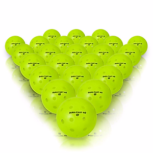 Dura Fast 40 Pickleballs | Outdoor Pickleball Balls Neon or Yellow USAPA Approved and Sanctioned for Tournament Play, Professional Perfomance… (Neon, 6 Pack)