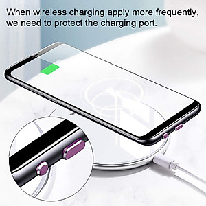 VIWIEU USB C Port Dust Cover Plug Cap 2 Metal Anti Dust Protectors for Smartphone MacBook Pro Air Laptop Charging Port with SIM Card Removal Pin Compatible with Samsung Galaxy S24 S23 S22 S21(Purple)