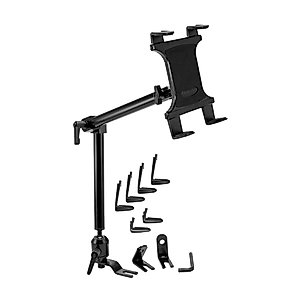ARKON Mounts - Car Seat Rail Tablet Mount and Holder | Heavy-Duty for Car/Truck | Adjustable Angle & Height | Easy Installation & Removal | 22-inch Arm for Enhanced Accessibility & Convenience
