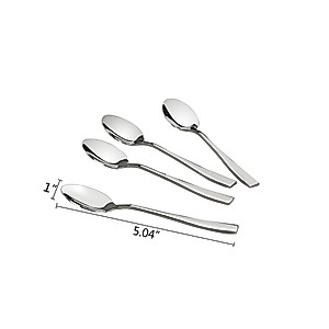 HOMMP Coffee Spoon, 16-Piece Stainless Steel Demitasse Espresso Spoons