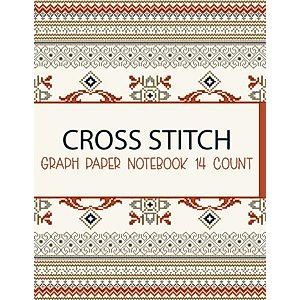 cross stitch graph paper notebook 14 count: 105 Pages - Cross Stitch Pattern Book in 14 Squares Per Inch For Cross Stitch Notebook: 8.5 x 11 in, quilting graph paper