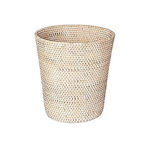 Kouboo Loma Round Rattan Paper Waste Basket (Latte)