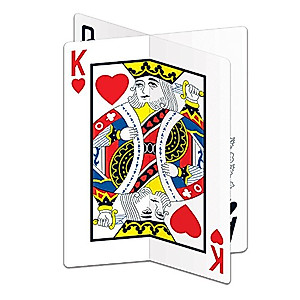 Beistle 4 Pieces 3-D playing card Centerpieces, 12", , Multicolored