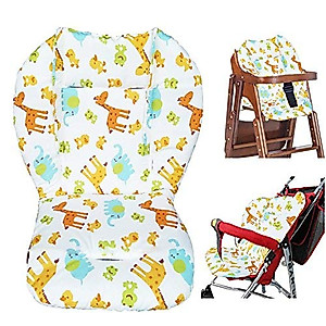 High Chair Cushion and Straps,High Chair Cushion Pad,Baby High Chair Seat Cushion Liner Pad Cover Mat and Highchair 5 Point Harness Straps,1 Set