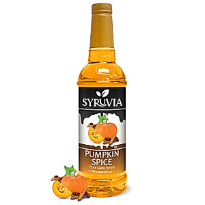 Syruvia Pumpkin Spice Syrup for Coffee 25.4 Ounces Pumpkin Spice Flavored Coffee Syrup