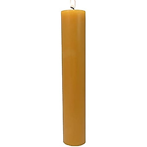 Beeswax Candle Works, 8.5 x 1.5-Inch Pillar, 35-Hour, 100% USA Beeswax