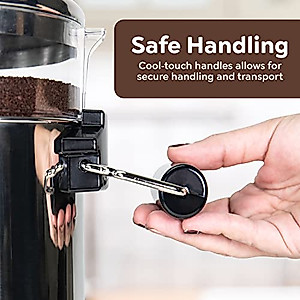 HomeCraft 40 Cup Coffee Urn and Hot Beverage Dispenser with Quick-View Brewing and Dripless Faucet, Stainless Steel