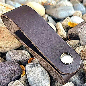 Leather bullWhip holder waist belt Holster Whip and mug Holder Holster Accessories for Better Security Original Cow Hide Leather Whip (Brown)