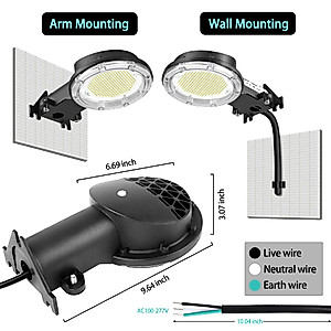 SMY Lighting 120W LED Barn Lights Dusk to Dawn Outdoor Yard Lights 15900LM with Photocell,1200W MH/HPS Replacement,5000K Daylight IP65 Waterproof Listed for Outdoor Security/Area/Street Light