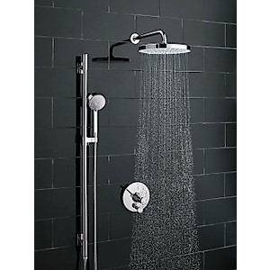 KOHLER 76465-G-BL Awaken 10 Inch Single-Function Rain Shower Head, 10" Fixed Round Rainfall Showerhead, 1.75 GPM, Matte Black