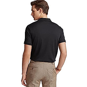 Polo Ralph Lauren Men's Big and Tall Short Sleeve Pima Soft-Touch Polo Shirt (2XLT, BlackSigPny)