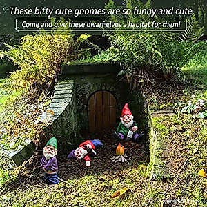Fairy Drunk Garden Gnomes, Garden Gnomes Lawn Ornaments Miniature Gnomes Garden Decorations Funny Garden Gnomes Decor for Fish Tank, Fairy Forest, Small Garden & Flower Plant Pots