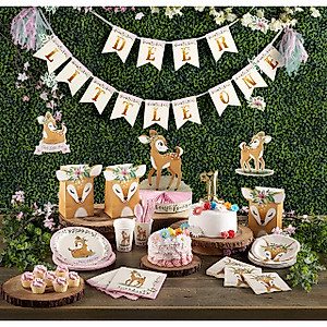 Little Deer Birthday Paper Treat Bags, 8 ct