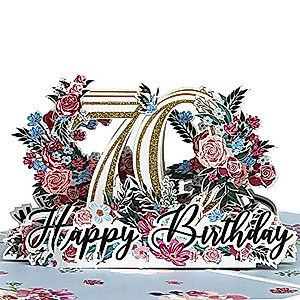 TRUANCE Pop Up Card, 70 Th Birthday Card, Happy Birthday Gift For Men, Women, Brother, Sister, Mom, Dad And Friend
