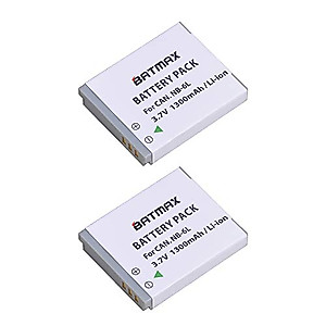 Batmax 2Pcs 1300mAh NB-6L NB 6L NB-6LH Battery + LCD USB Charger for Canon PowerShot S120, SX170 is, SX260 HS, SX280 HS, SX500 is, SX510 HS, SX520 HS, SX530 HS, SX540 HS, SX600 HS, SX610 HS, SX700 HS