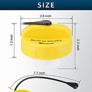 Fuel Tank Cap Gas Cap Compatible with Dodge Jeep Chrysler, 2011-2019 Journey, 2014-2017 Cherokee, 2011-2013 Grand Cherokee，2008-2019 Grand Caravan Replace# 52030379AB